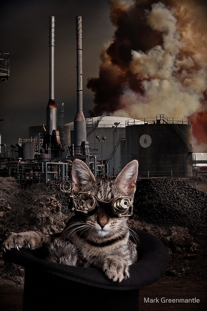 "Steampunk Sid Kitten Overlord" by Mark Greenmantle | Redbubble