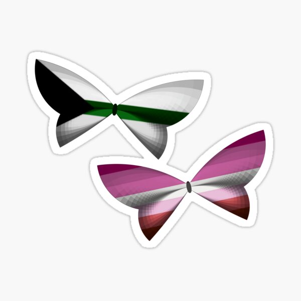 "Demiromantic Lesbian Pride Butterflies" Sticker for Sale by shaneisadragon | Redbubble