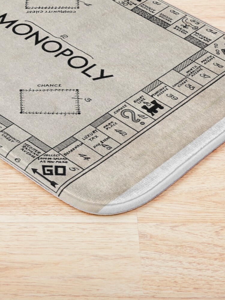 "Monopoly Board Game US Patent Art 1935" Bath Mat for Sale by Stephen ...
