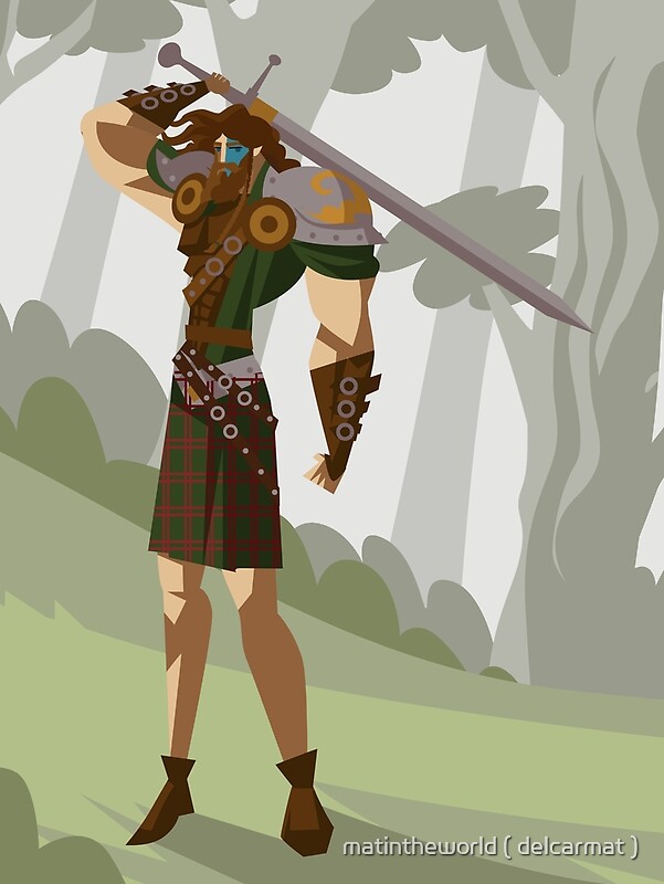 "william wallace cartoon" by matintheworld | Redbubble