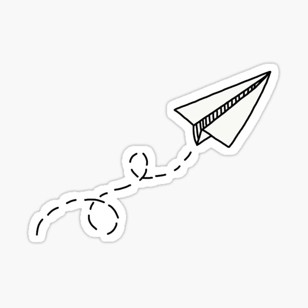 "Paper Airplane" Sticker by kathleenkwiat | Redbubble