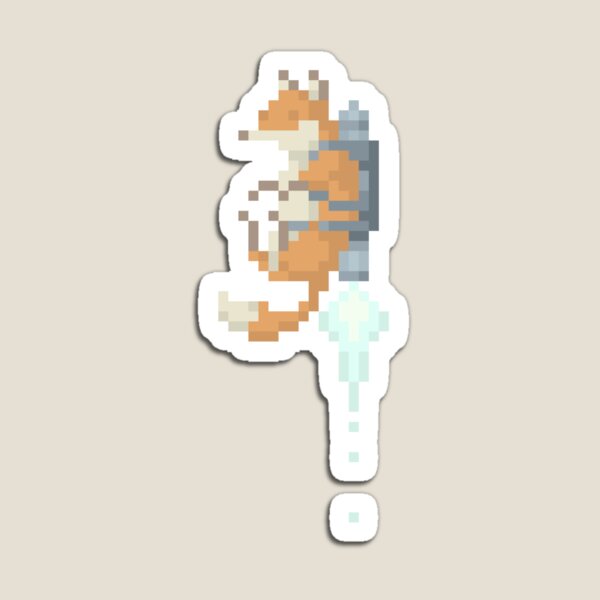 "Fox Jetpack Pixel Art" Magnet for Sale by obinsun | Redbubble