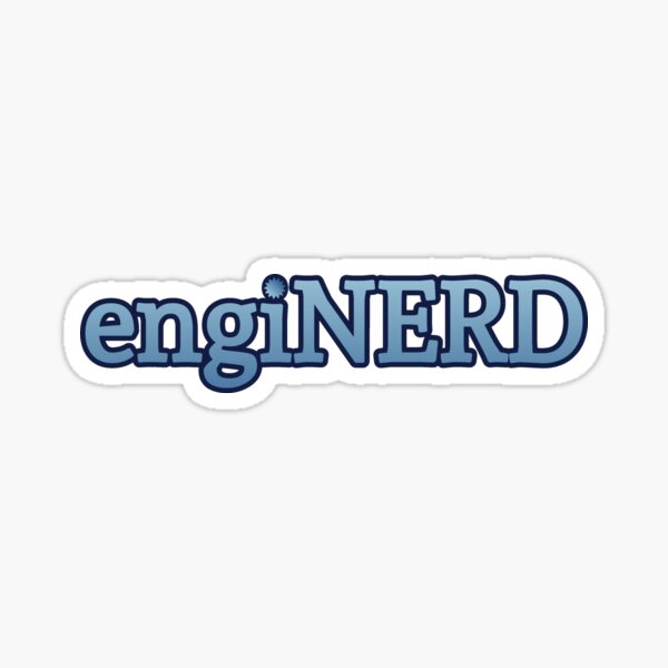 "EngiNERD logo" Sticker for Sale by elohelaye | Redbubble