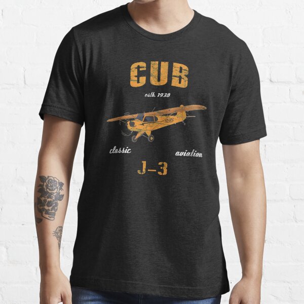 "Piper J-3 Cub Classic Aviation Vintage 1938 Pilot" T-shirt for Sale by ...