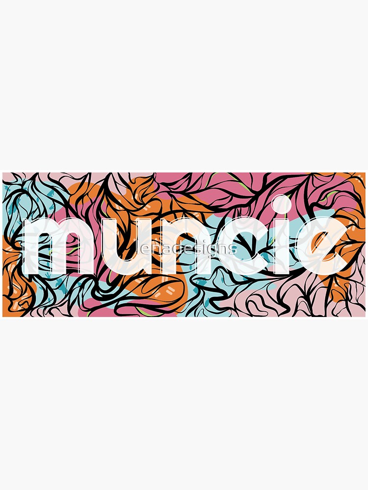 " muncie mural" Sticker for Sale by lenadesigns | Redbubble