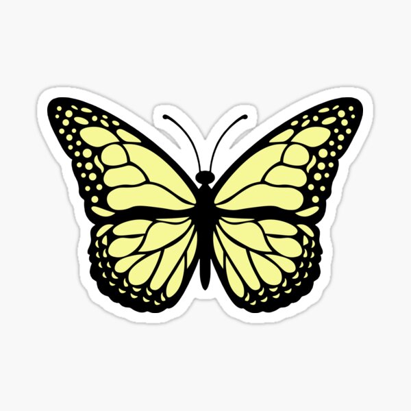 "Yellow Butterfly" Sticker by mynameisliana | Redbubble