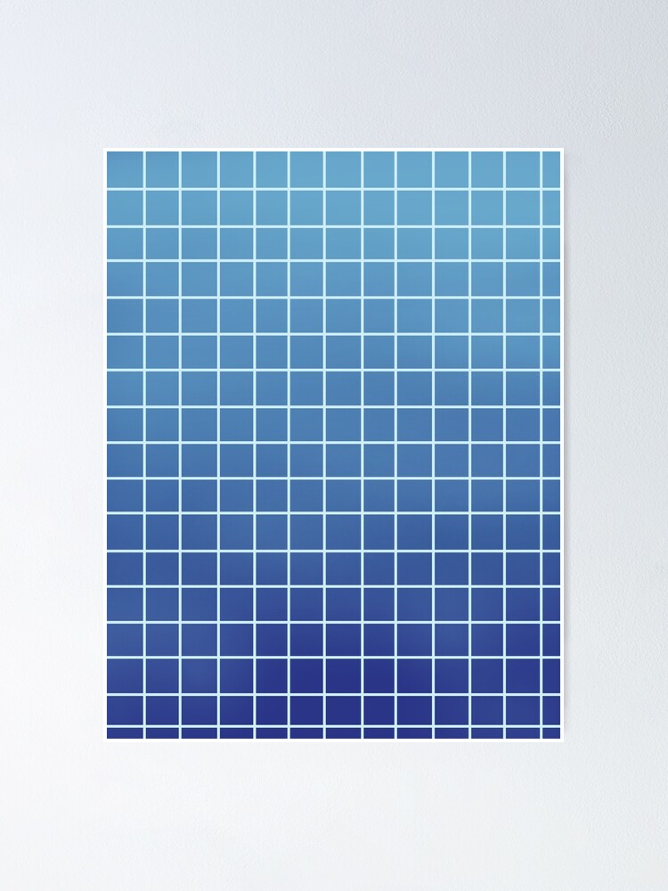 "blue grid" Poster by sam-tea | Redbubble