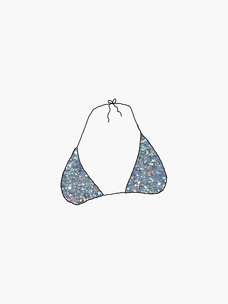 "bikini top - glitter" Sticker for Sale by carleemarkle | Redbubble