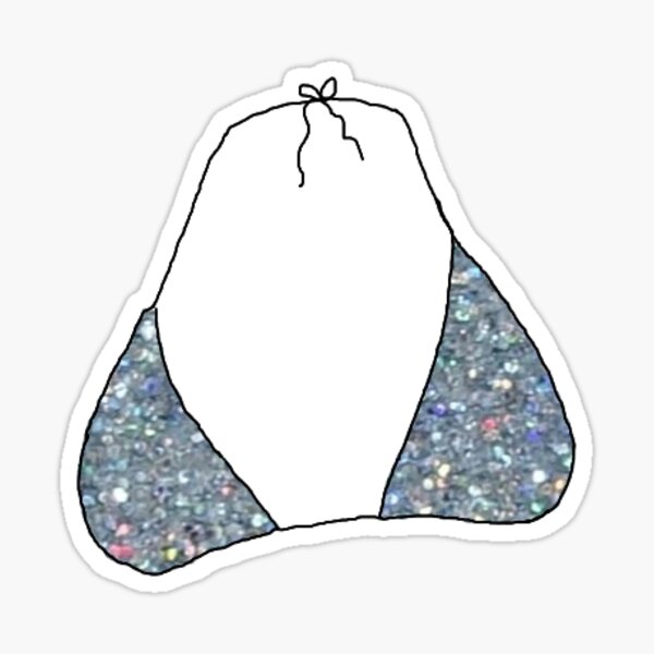 "bikini top - glitter" Sticker for Sale by carleemarkle | Redbubble