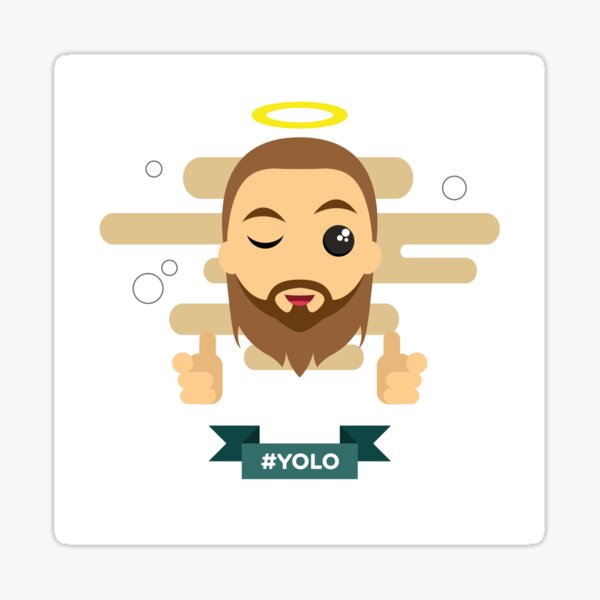 "YOLO" Sticker by PortraitPanda | Redbubble