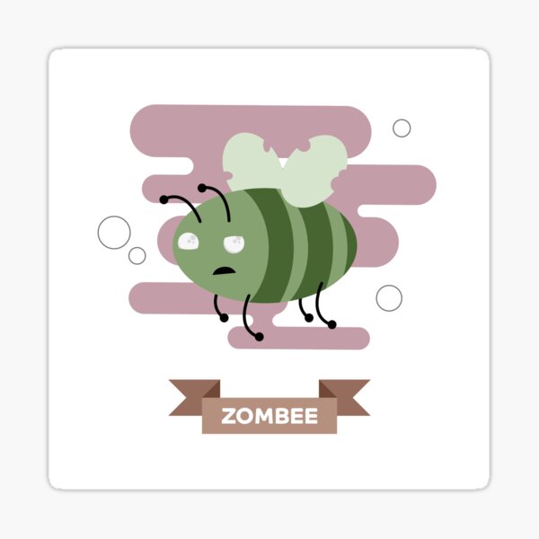 "Zombee" Sticker for Sale by PortraitPanda | Redbubble