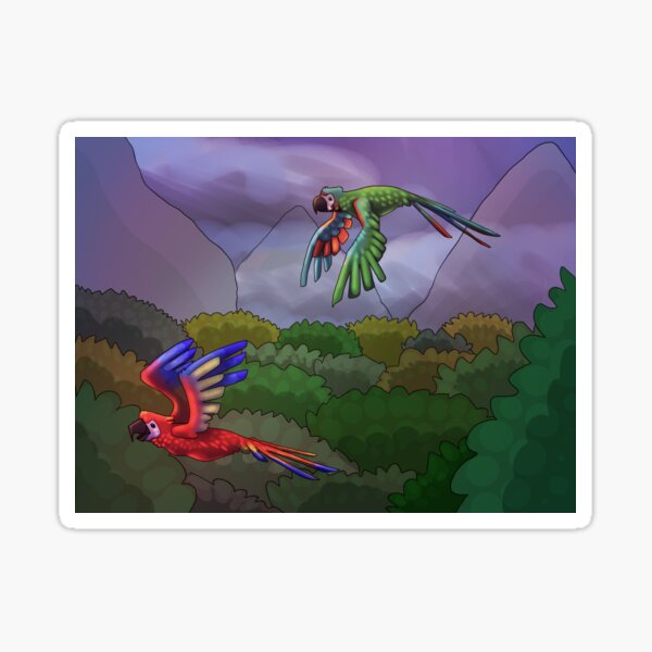 "Flying Birds" Sticker for Sale by rainetherabbit | Redbubble