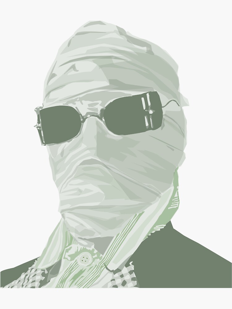 "The Invisible Man" Sticker for Sale by Rustkel | Redbubble