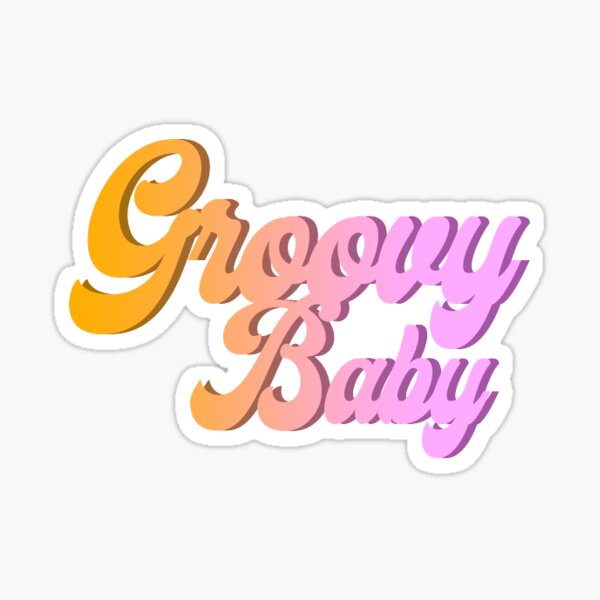 "Groovy Baby Logo" Sticker by lcorcoran0924 | Redbubble