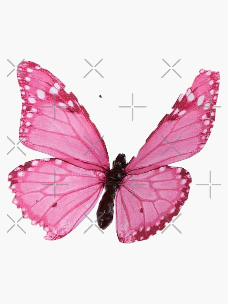 "pink butterfly" Sticker for Sale by KidDiana | Redbubble