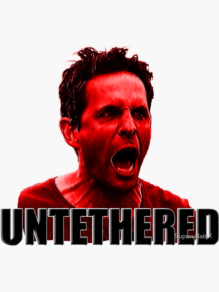 "Untethered Rage" Sticker for Sale by SupervillainX | Redbubble