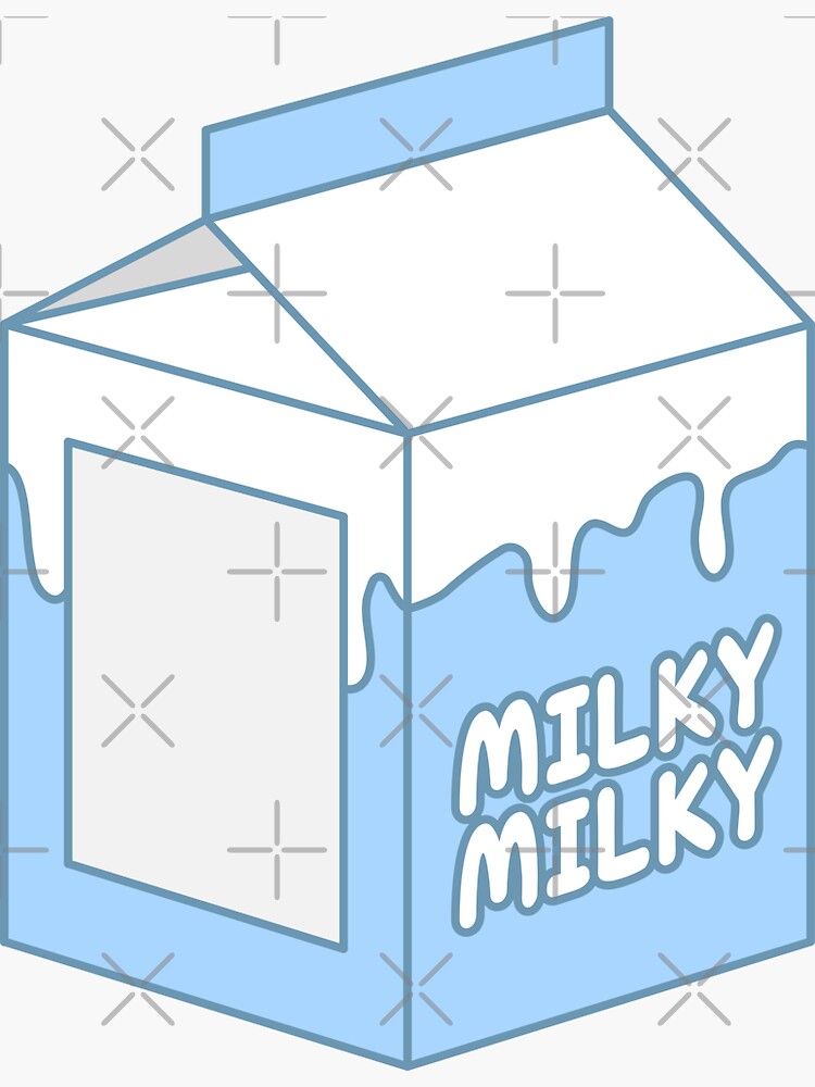 "Milky Milky Regular Milk Carton" Sticker by NYOOOOOM | Redbubble