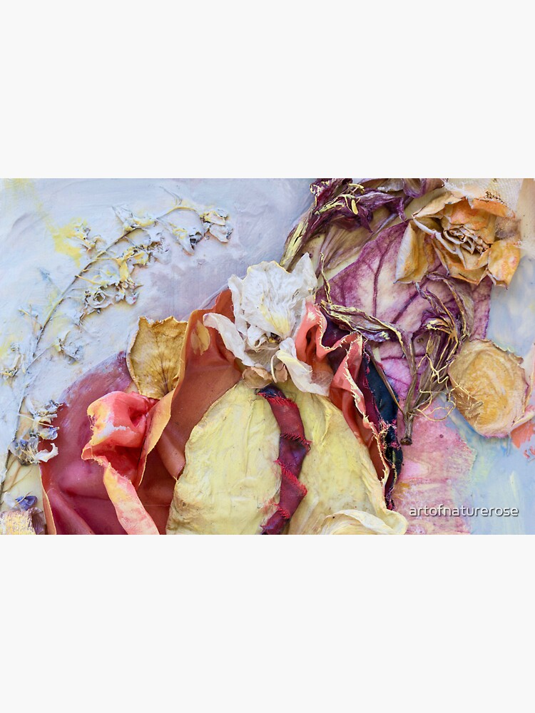 "Sensual Mixed Media Collage with Flowers" Sticker for Sale by ...