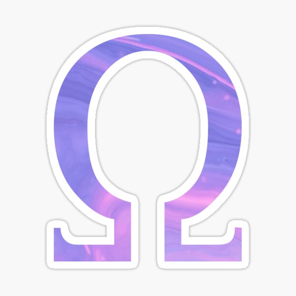 "omega - pink/purple marbling" Sticker by bhm-designs | Redbubble