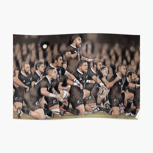 "HAKA - NZ All Blacks" Poster for Sale by marlenewatson | Redbubble