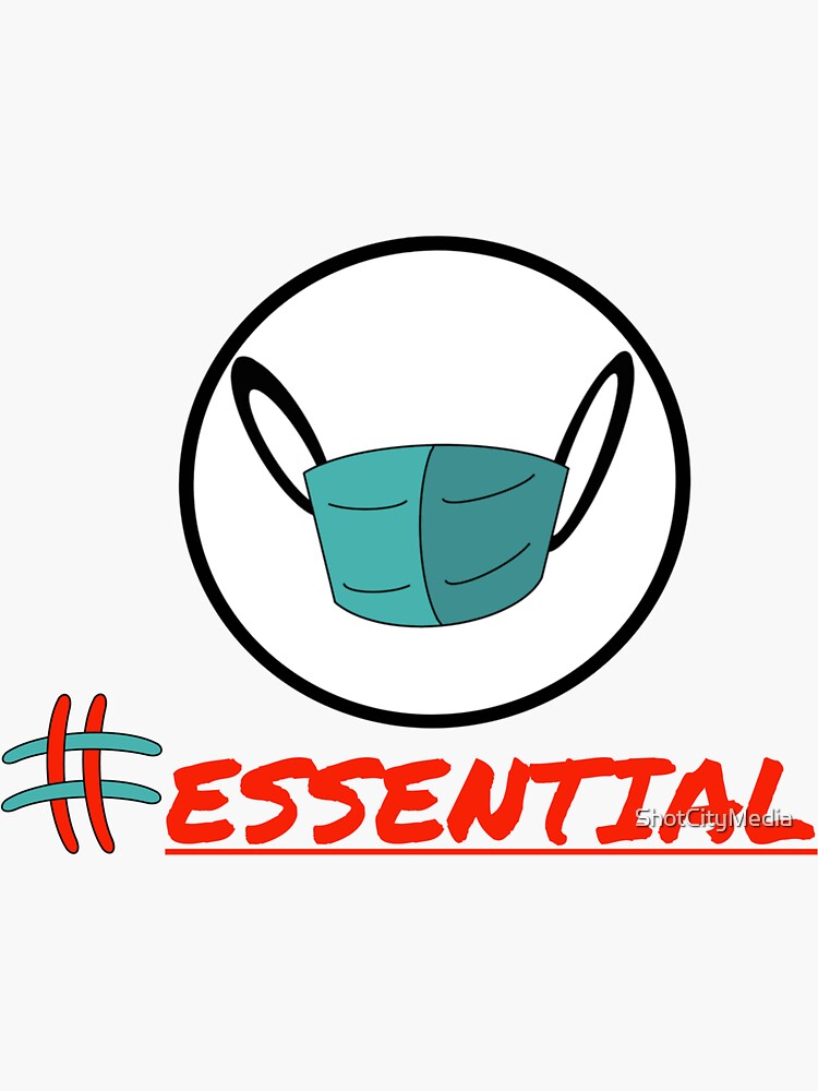 "Essential Employee " Sticker for Sale by ShotCityMedia | Redbubble