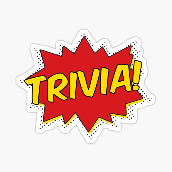 "Trivia!" Sticker for Sale by teesaurus | Redbubble