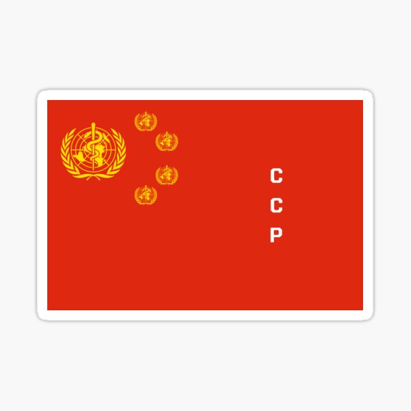 "WHO of CCP " Sticker by bmnorthhorns | Redbubble