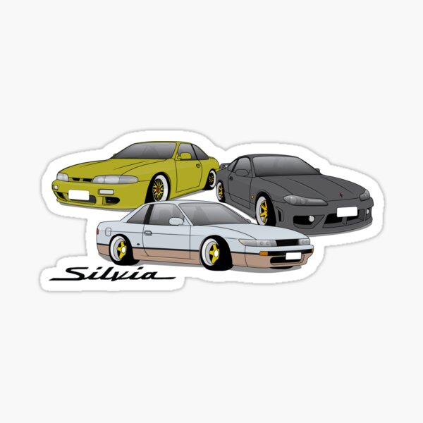 "Silvia S13 S14 S15" Sticker for Sale by JDMCartunez | Redbubble