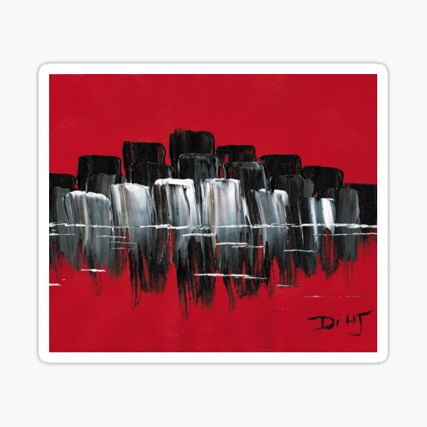 "Palette Knife city" Sticker by DinkyDisArt | Redbubble