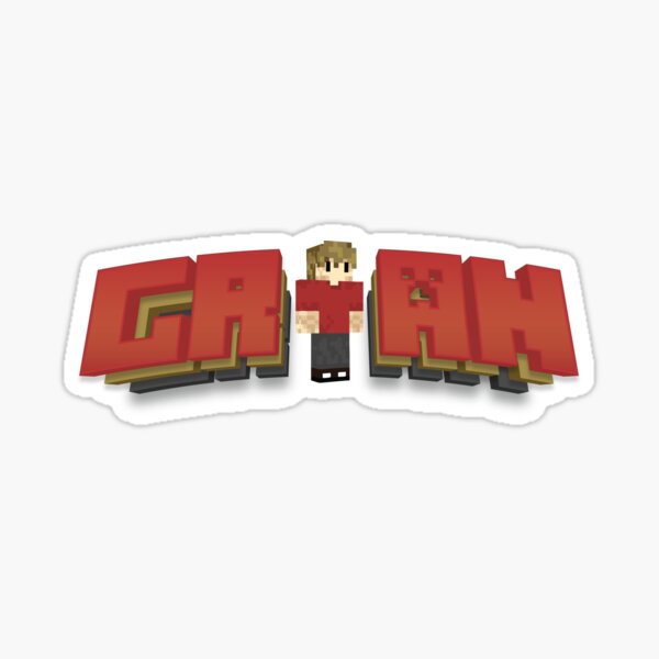 "Grian Stylized Text" Sticker for Sale by Britt Buzan | Redbubble