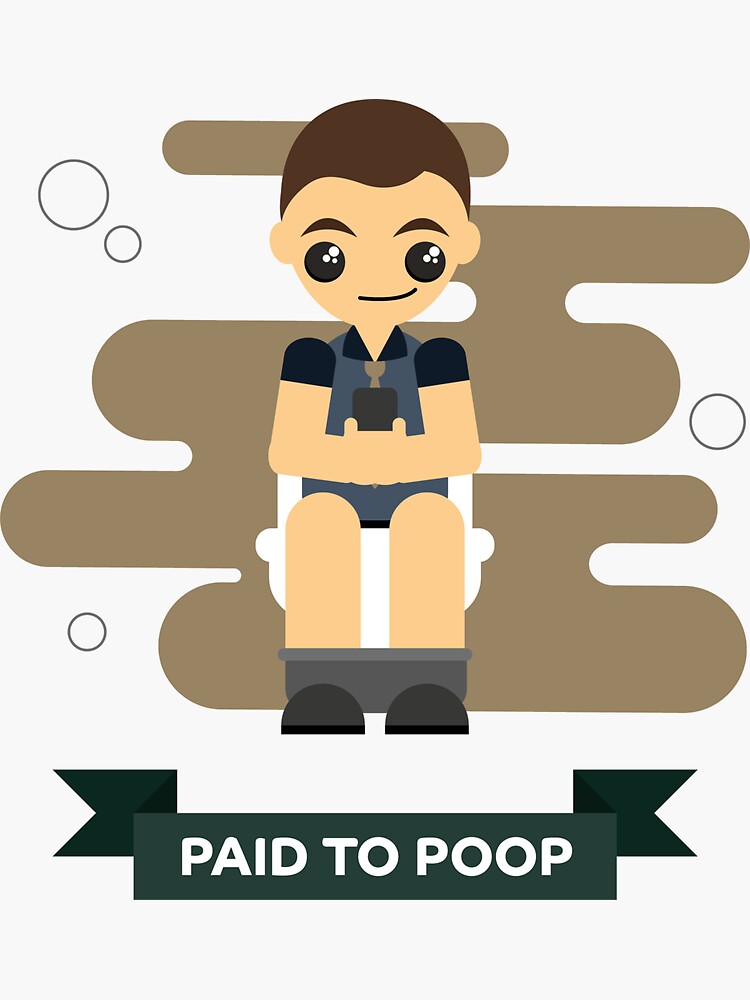 "Poop At Work" Sticker for Sale by PortraitPanda | Redbubble