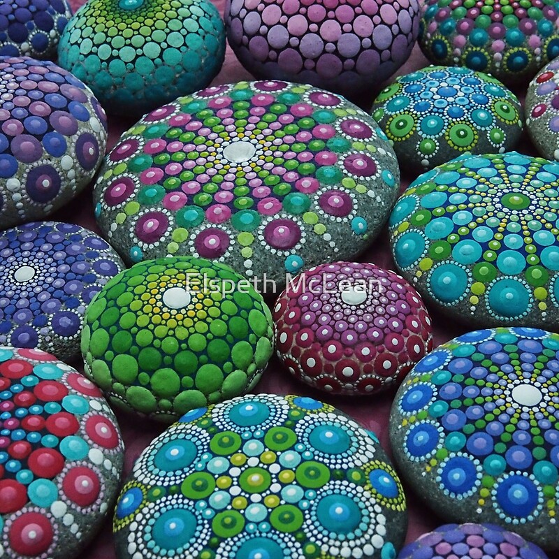"Mandala Stone Collection- Very Berry " by Elspeth McLean | Redbubble