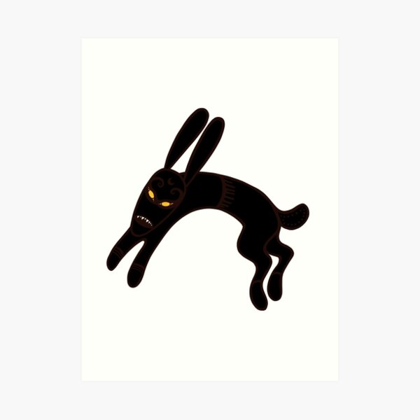 "Black Rabbit of Inle - Watership Down Fan Art" Art Print for Sale by ...