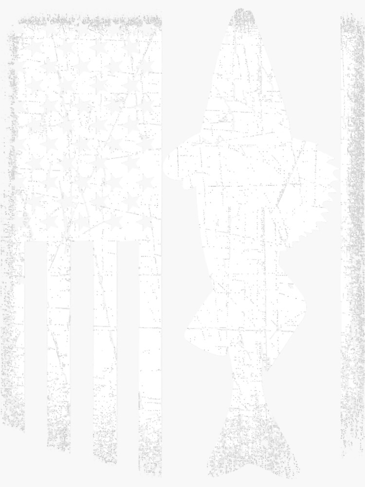 "Walleye Fishing American Flag American Flag Fisherman" Sticker by ...