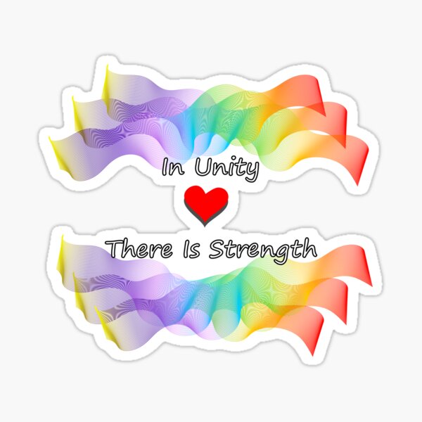 "In unity" Sticker for Sale by noeln3039 | Redbubble