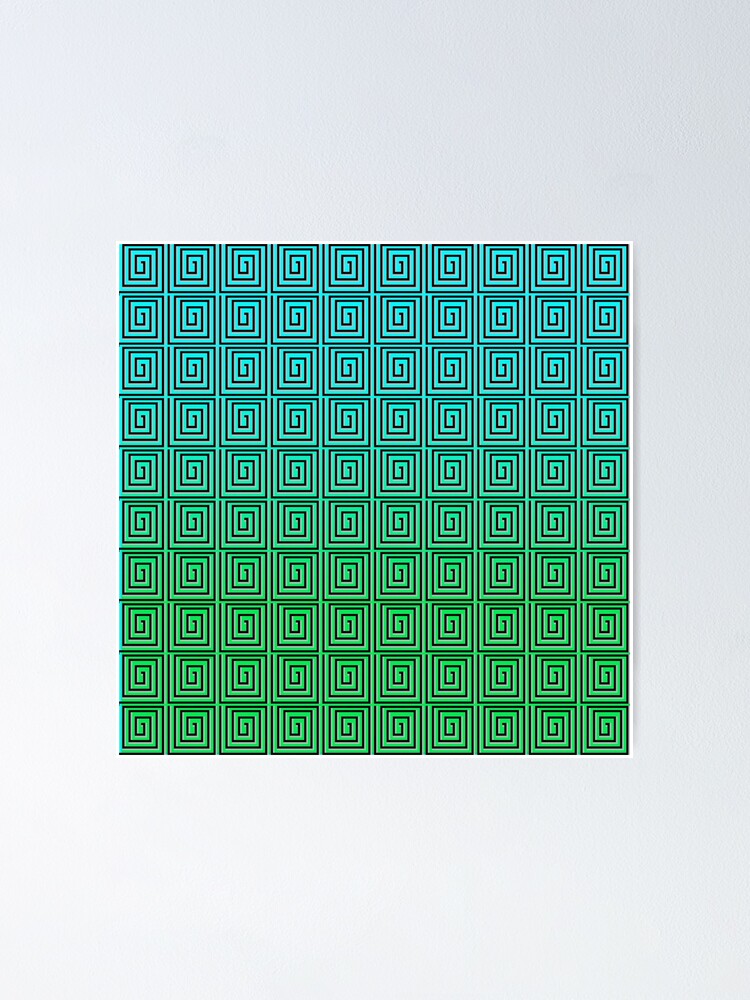"Ambler Tangle Pattern in Shades of Green" Poster for Sale by TazMack | Redbubble