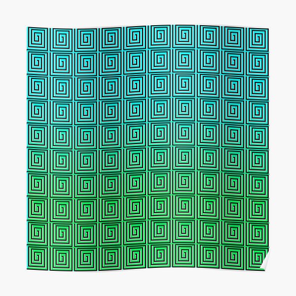 "Ambler Tangle Pattern in Shades of Green" Poster for Sale by TazMack | Redbubble