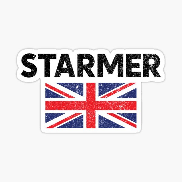 "Keir Starmer Distressed UK Flag Tee" Sticker for Sale by samraheel ...