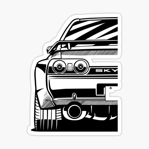 "Nissan R32 GTR Skyline" Sticker for Sale by theneurocyclist | Redbubble