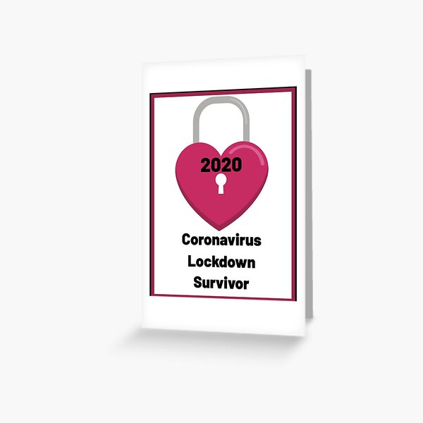 "A pink heart-shaped lock with the words Coronavirus Lockdown Survivor ...