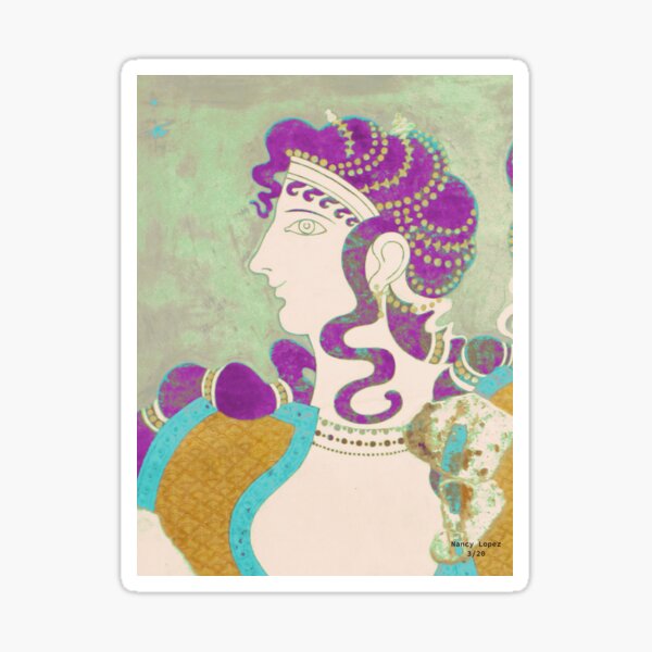 "PORTRAIT WOMAN MINOAN POP" Sticker for Sale by Nancy1956 | Redbubble