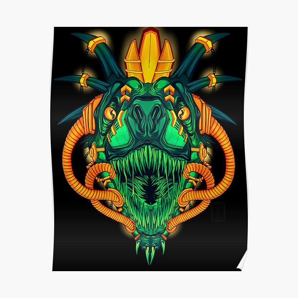 "Cybertronic Tyrannosaurus" Poster for Sale by NovisRaptor | Redbubble