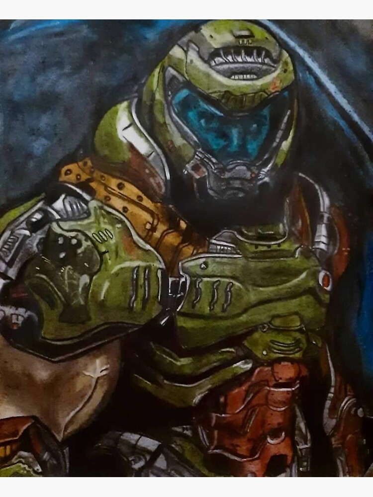 Póster «DOOM Eternal // DOOM - Doom Slayer // Doomguy Pencil Art ...
