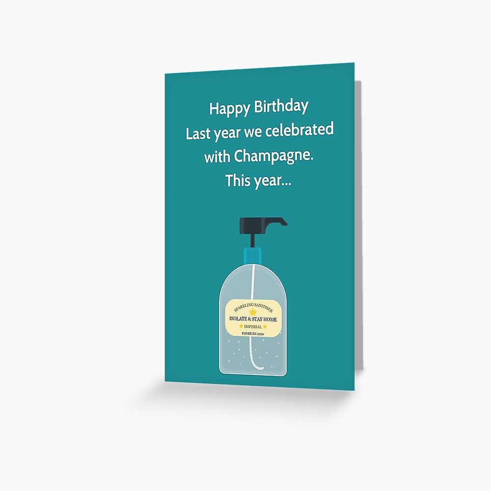 "Funny Birthday - CoronaVirus Card - Quarantine " Greeting Card for ...