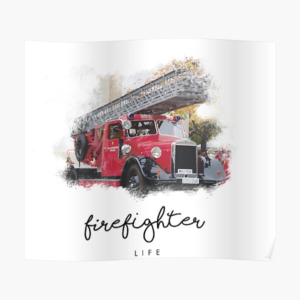 Fire Truck Posters | Redbubble