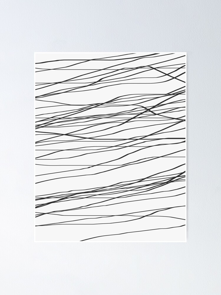 "Black and White Horizontal Lines" Poster for Sale by Linlera | Redbubble