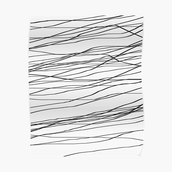 "Black and White Horizontal Lines" Poster for Sale by Linlera | Redbubble
