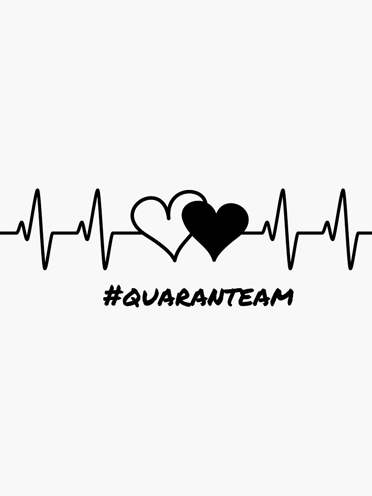 "Quaranteam - Black" Sticker for Sale by QuizzGlass | Redbubble
