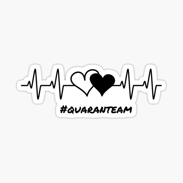 "Quaranteam - Black" Sticker for Sale by QuizzGlass | Redbubble