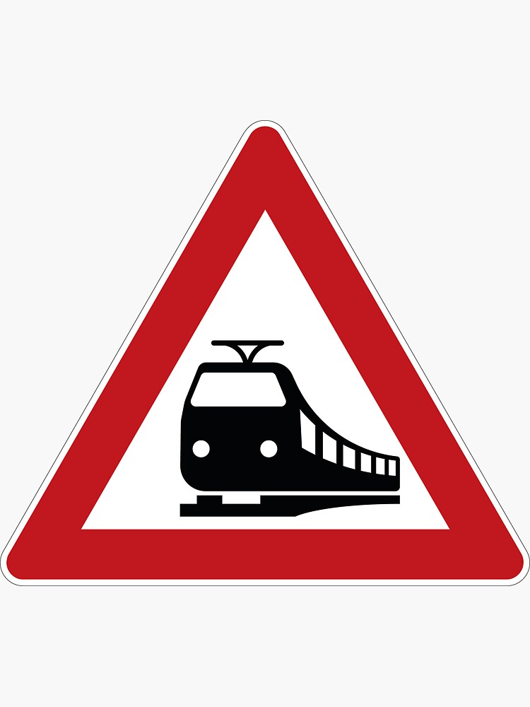 "Unrestricted level crossing traffic sign" Sticker for Sale by T3101 ...